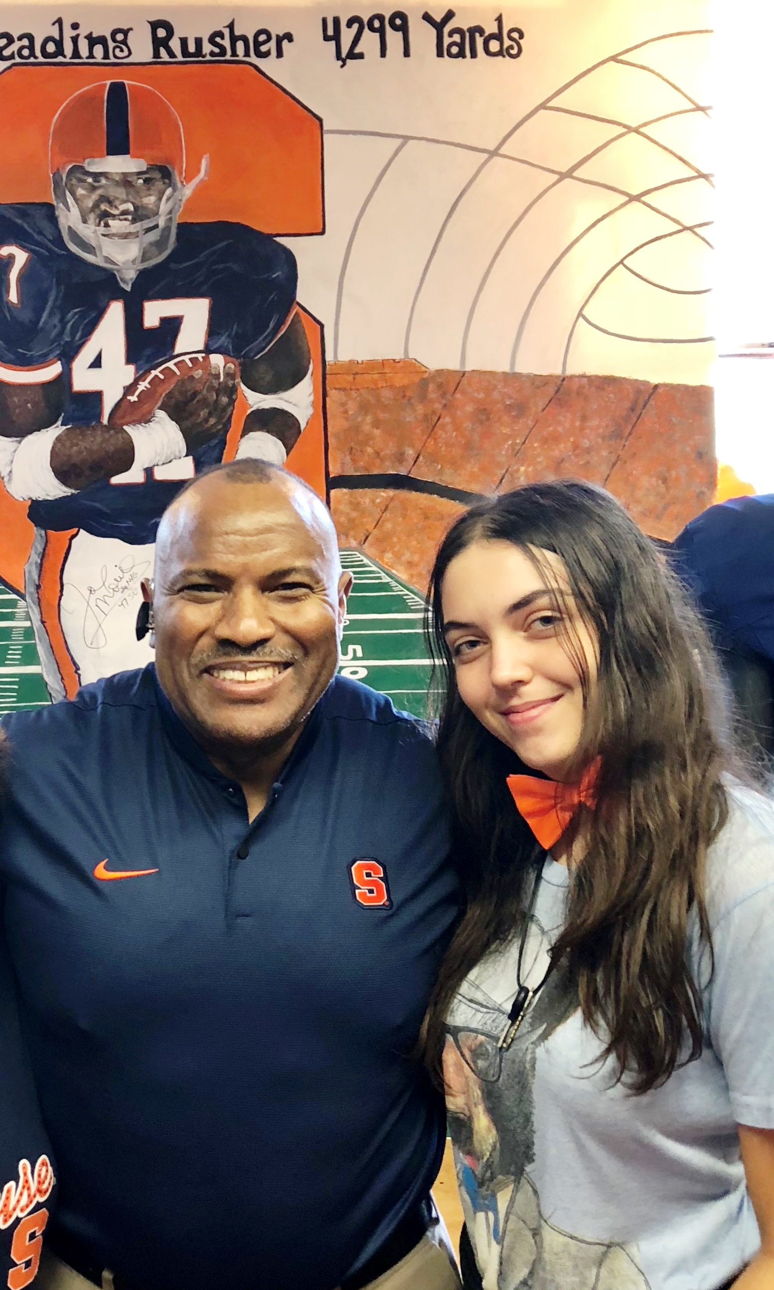 SHS Senior paints mural to honor football player Joe Morris | Solvay ...